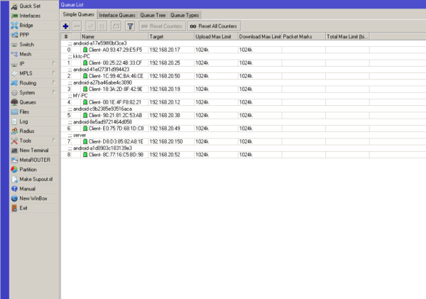 Cara Limit Bandwidth di Mikrotik Menggunakan Simple Queue - HONET